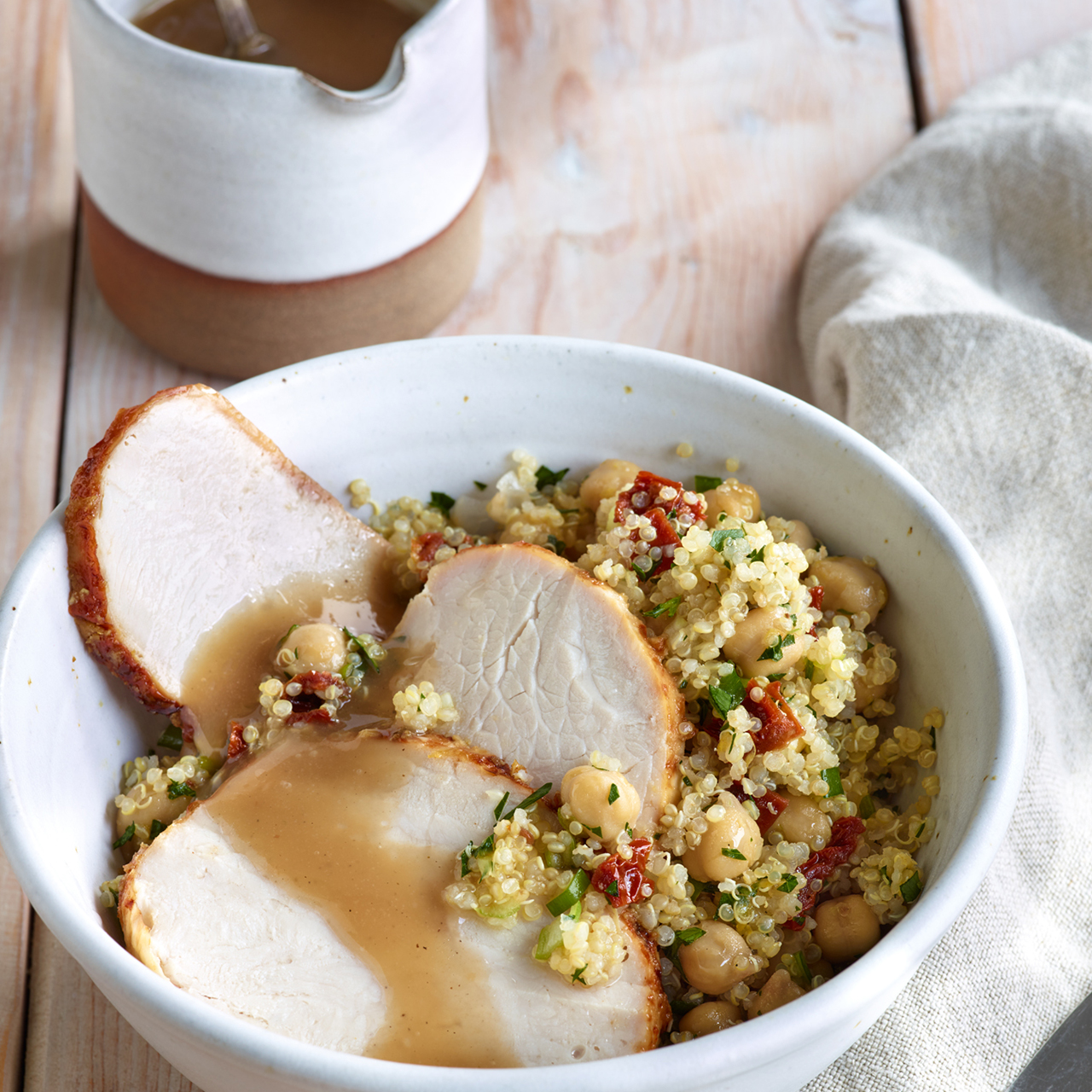 Grilled Turkey with Lemon-Herb Sauce Recipe | Honeysuckle White